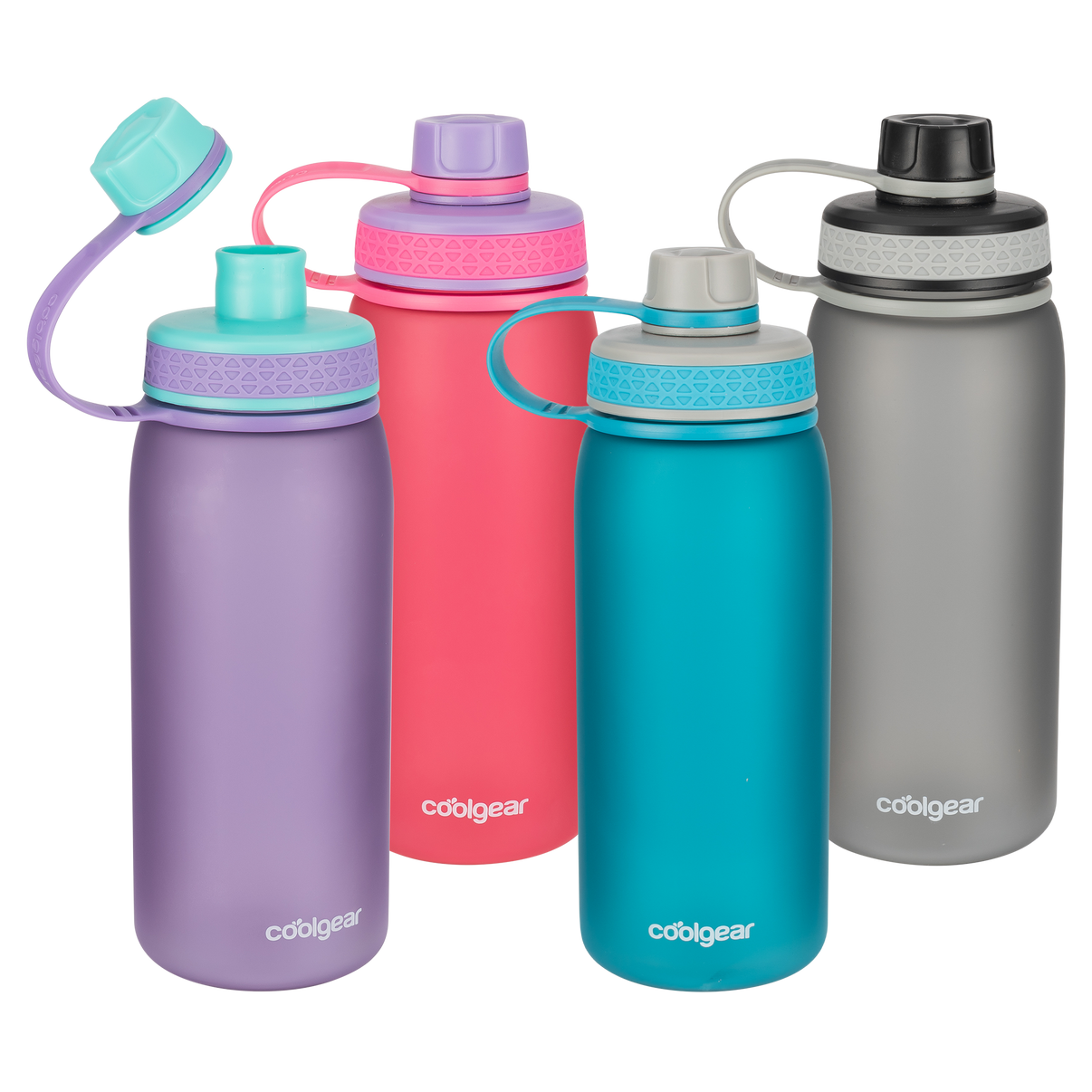 Cool Gear 4-Pack 32 oz System Chugger Bottle | Large Capacity Water Bo